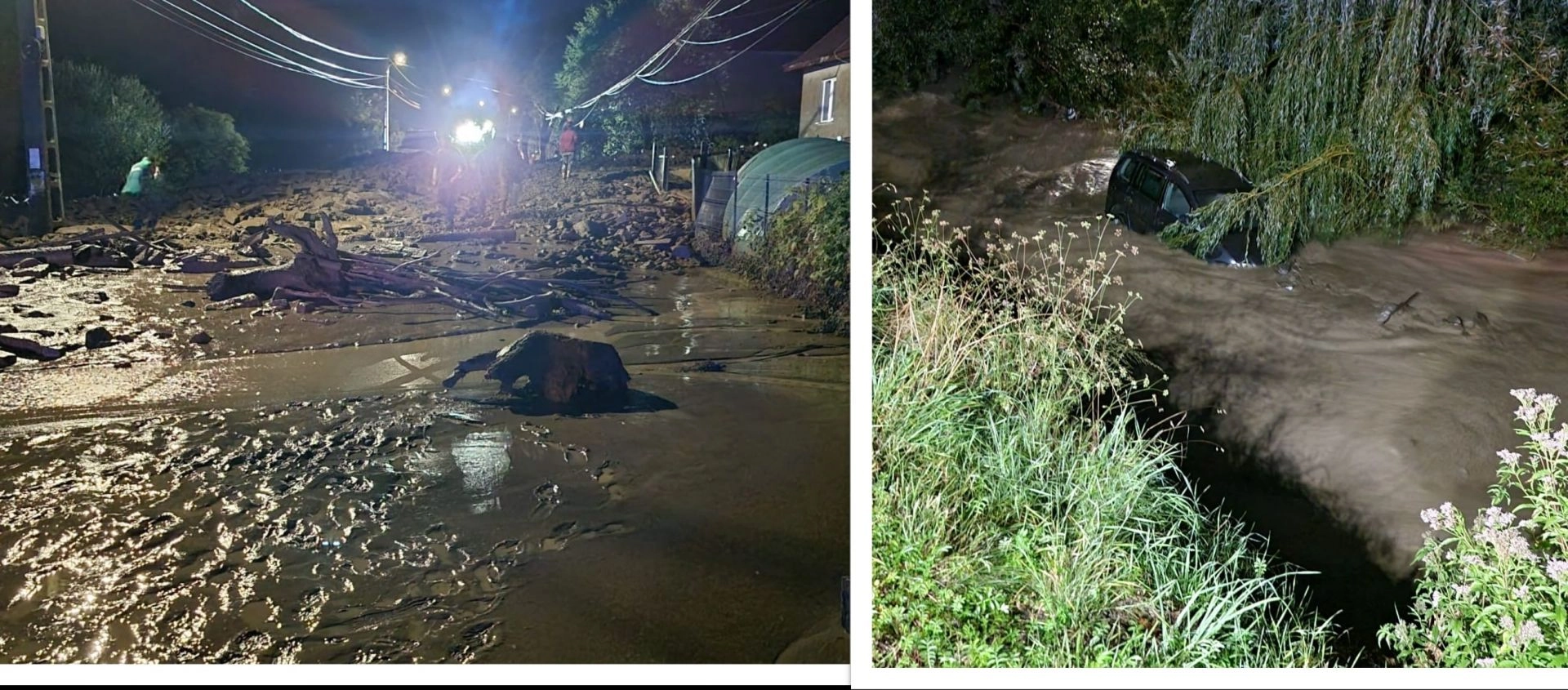 Inundații mari în Romuli! Mai multe case, inundate (FOTO)